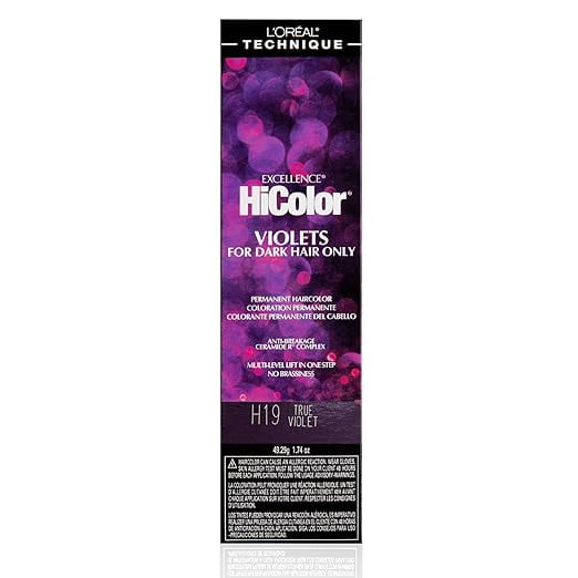 Loreal Excel Hicolor H19 Tube True Violet, 1.74 oz, 6 Pack - Walmart.com