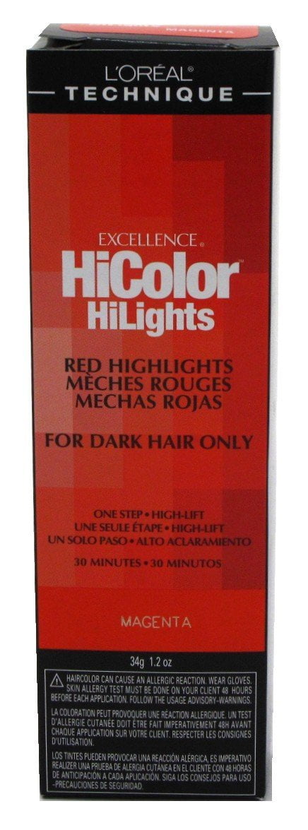 Loreal Excel Hicolor Hilights Magenta 1.2Oz (6 Pack) - Walmart.com