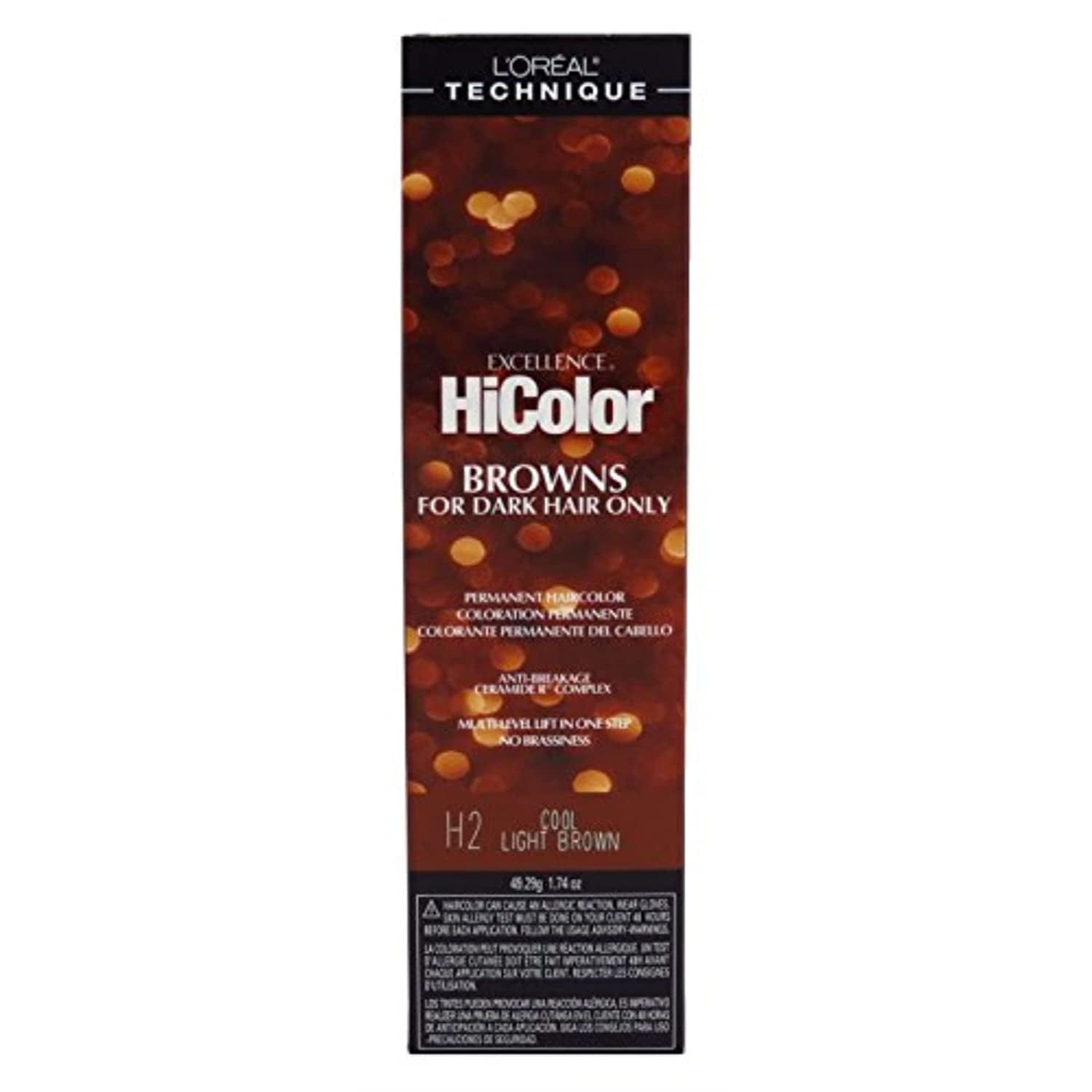 Loreal Excellence Hicolor H02 Tube Cool Light Brown 1.74 Ounce (51Ml ...