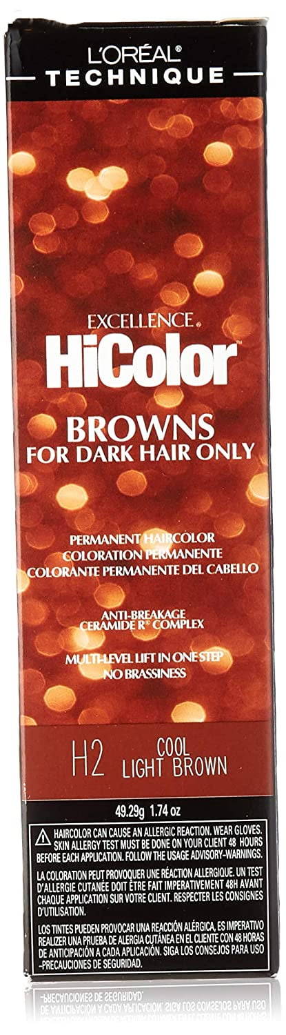 Loreal Excellence Hicolor H02 Tube Cool Light Brown 1.74 Ounce (51Ml ...