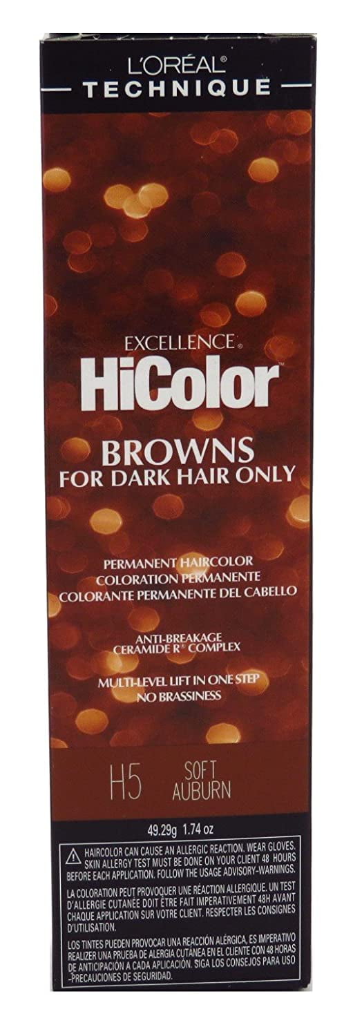 Loreal Excellence Hicolor H05 Tube Soft Auburn 1.74 Ounce (51Ml) (3 ...
