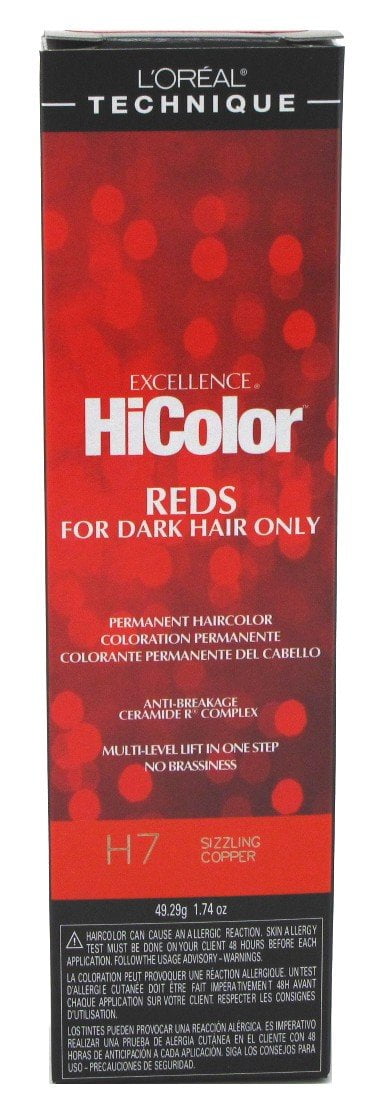 Loreal Excellence Hicolor H07 Tube Sizzling Copper 1.74 Ounce (51Ml) (6 ...