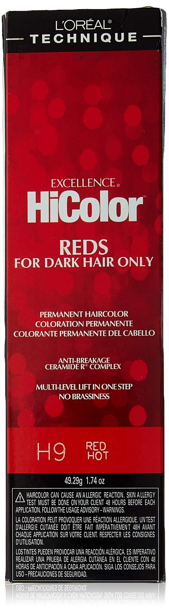 Loreal Excellence Hicolor H09 Tube Red Hot 1.74 Ounce (51Ml) - Walmart.com