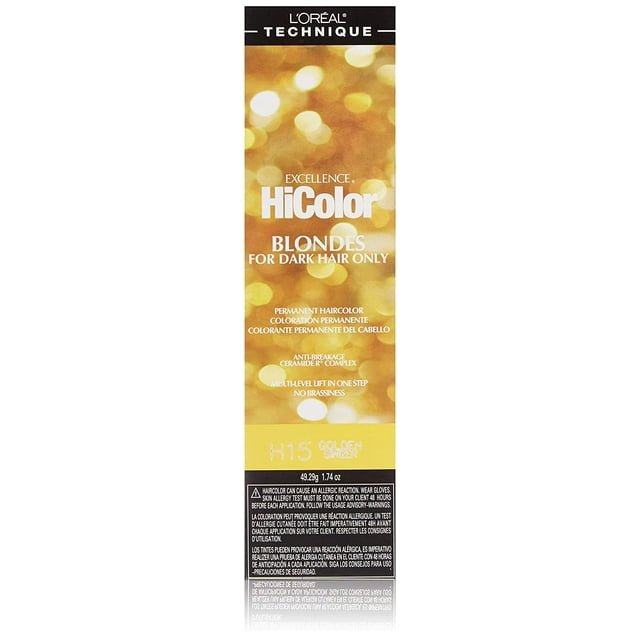 Loreal Excellence Hicolor H15 Tube Golden Ginger 1.74 Ounce (51Ml) (6 ...