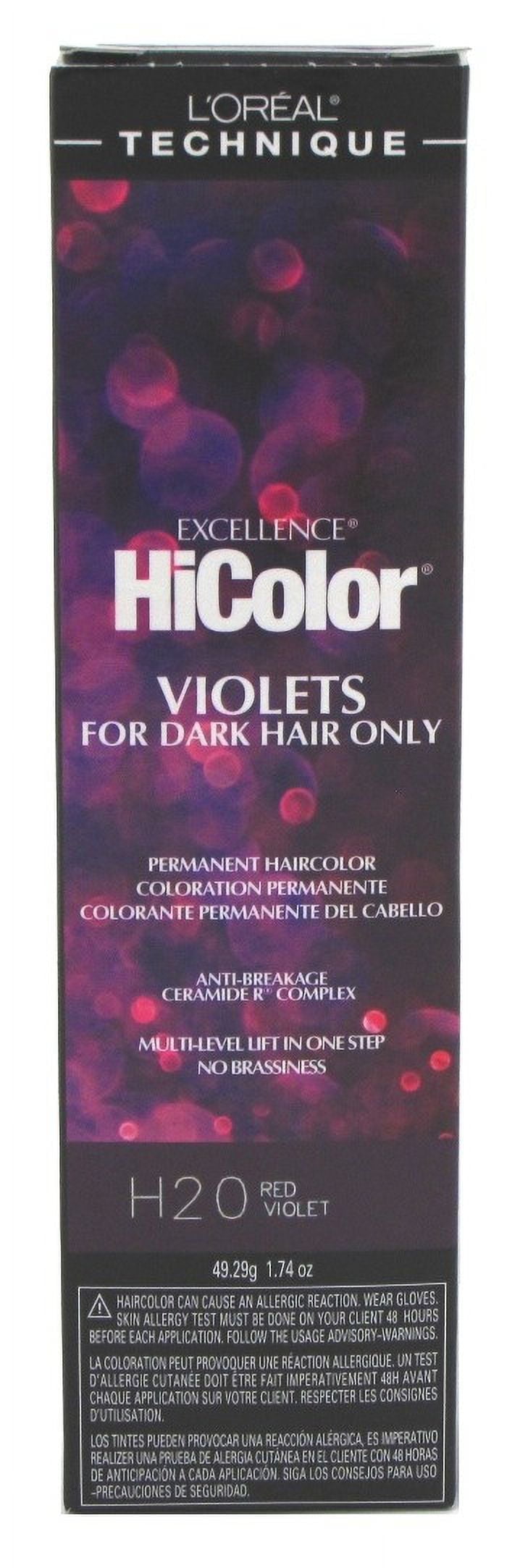 Loreal Excellence Hicolor H20 Tube Red Violet 1.74oz (Pack of 2 ...