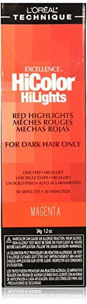 Loreal Excellence Hicolor Hilights Magenta 1.2 Ounce (35ml) (2 Pack ...