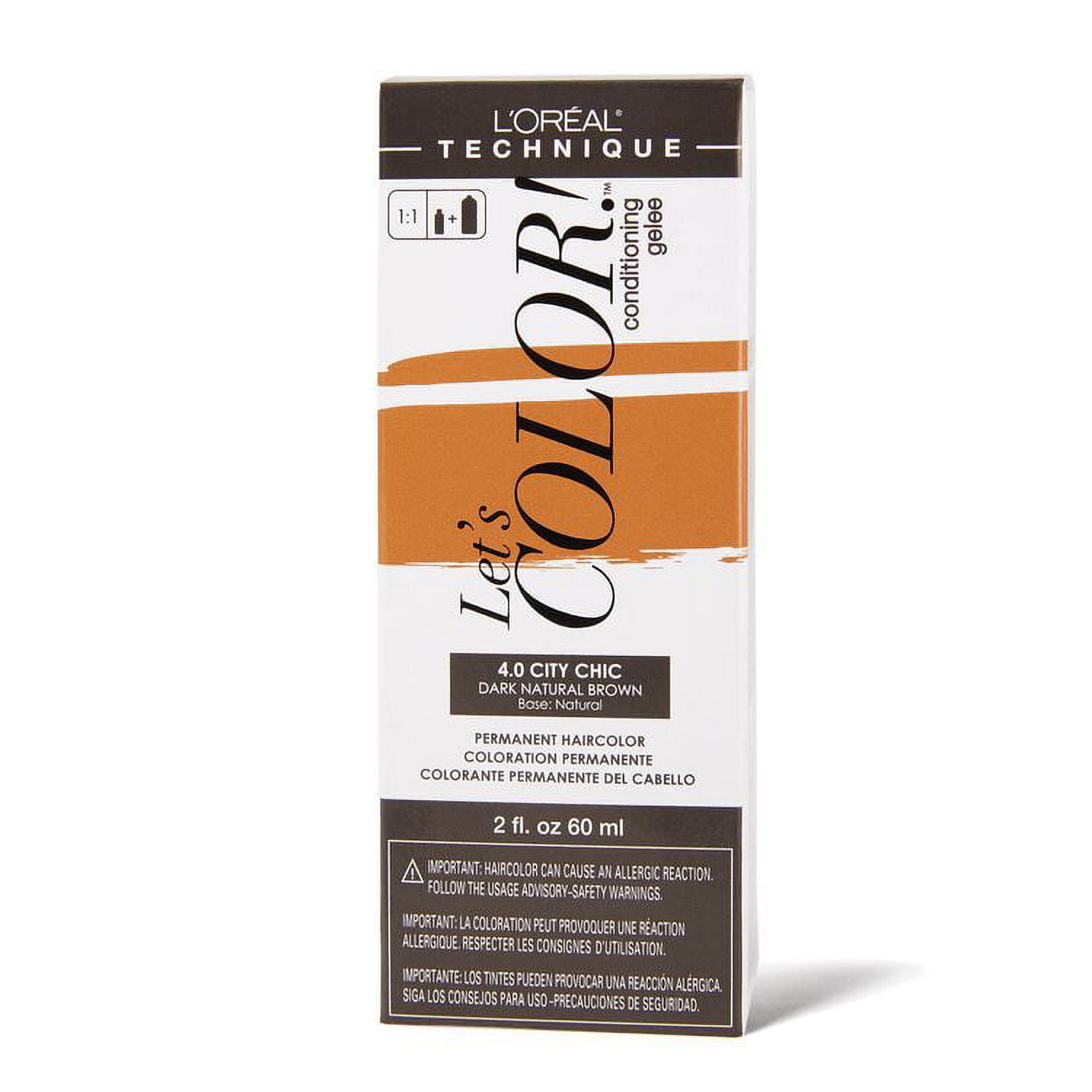 Loreal Lets Color 4.0 City Chic Natural Brown Permanent Haircolor, 2 Oz ...