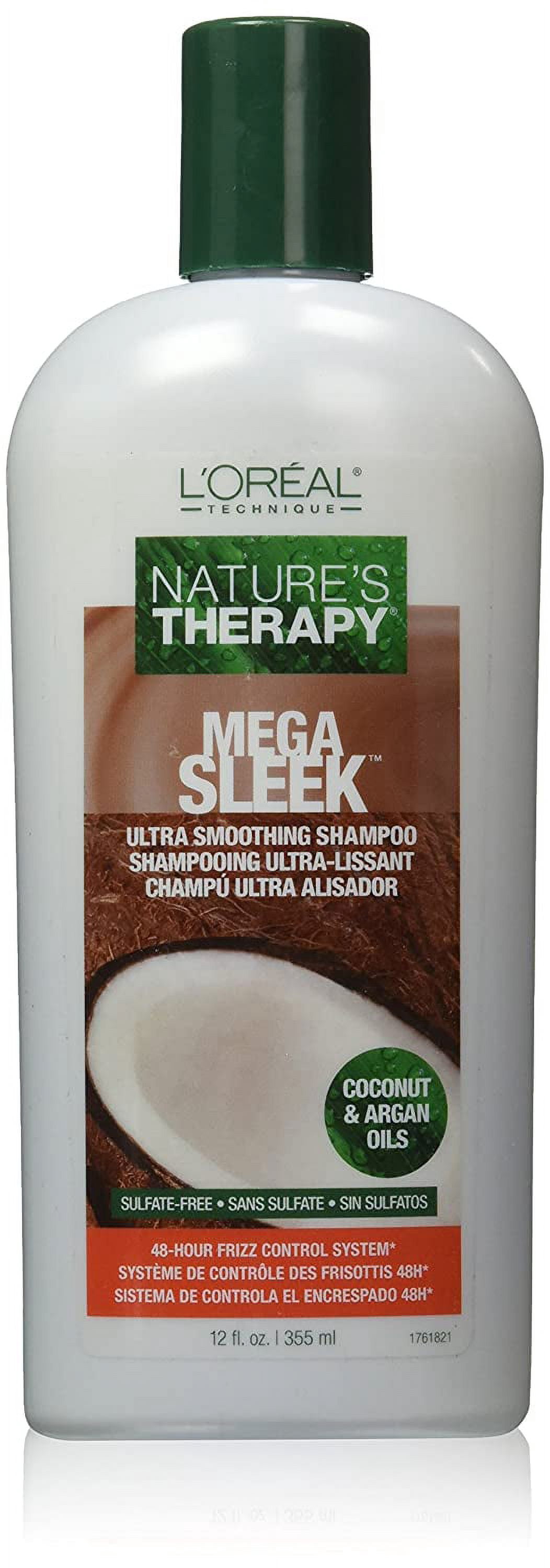 Loreal Natures Therapy Mega Sleek Ultra Smoothing Shampoo, 12 Ounce ...