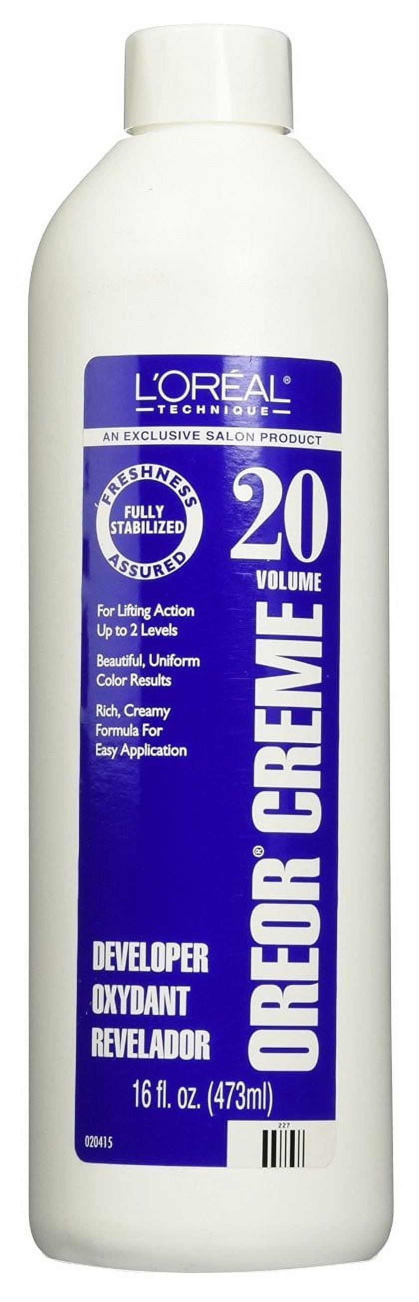Loreal Oreor Creme 20 Volume Developer 16 Ounce (473ml) (Pack of 3 ...
