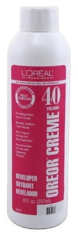 Loreal Oreor Creme 40 Volume Developer 8 Ounce (235ml) (Pack of 2 ...