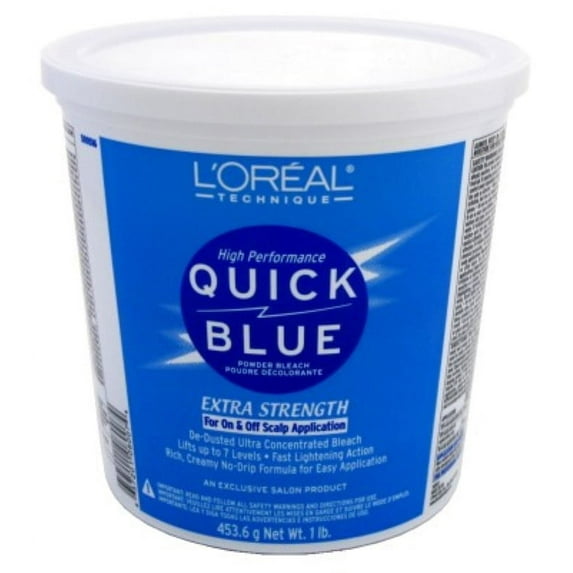 Loreal Quick Blue Powder Bleach Extra Strength 1Lb. (473ml) (Pack of 2 ...