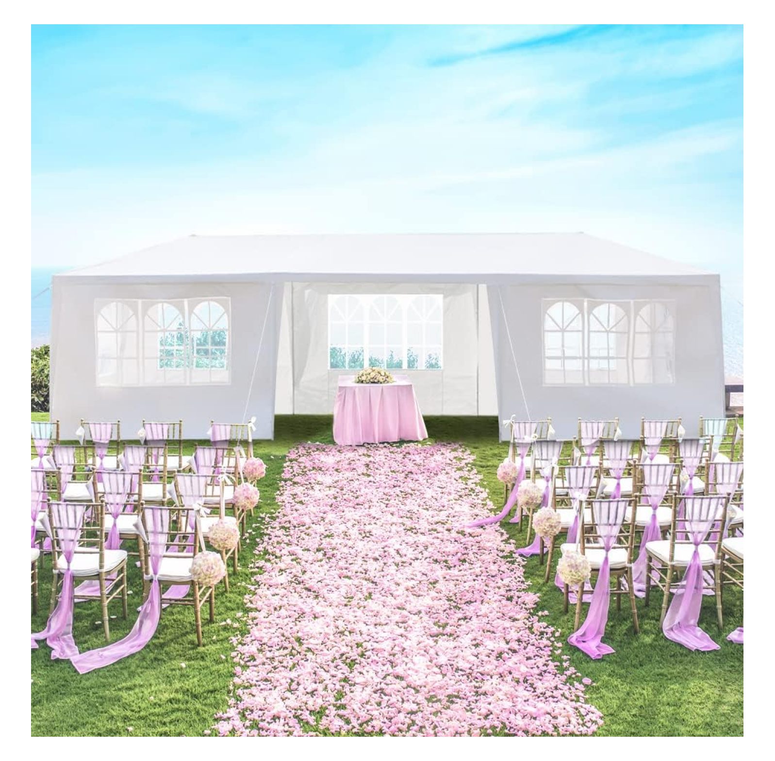 Lorelia 10x30 Party Tent, Tents for Parties with 7 Removable Sidewalls ...