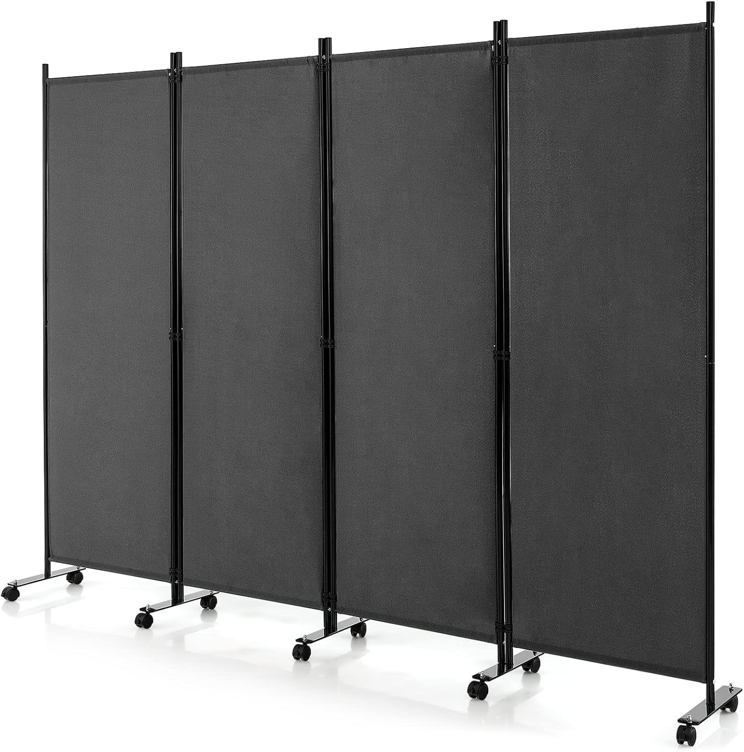 Lorelia 4 Panel Folding Room Divider, 6FT Rolling Privacy Screen with ...
