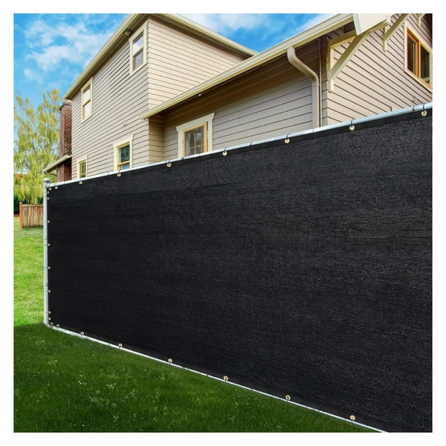 Lorelia 4' x 71' Fence Privacy Screen Black Heavy Duty 170 GSM Fencing ...