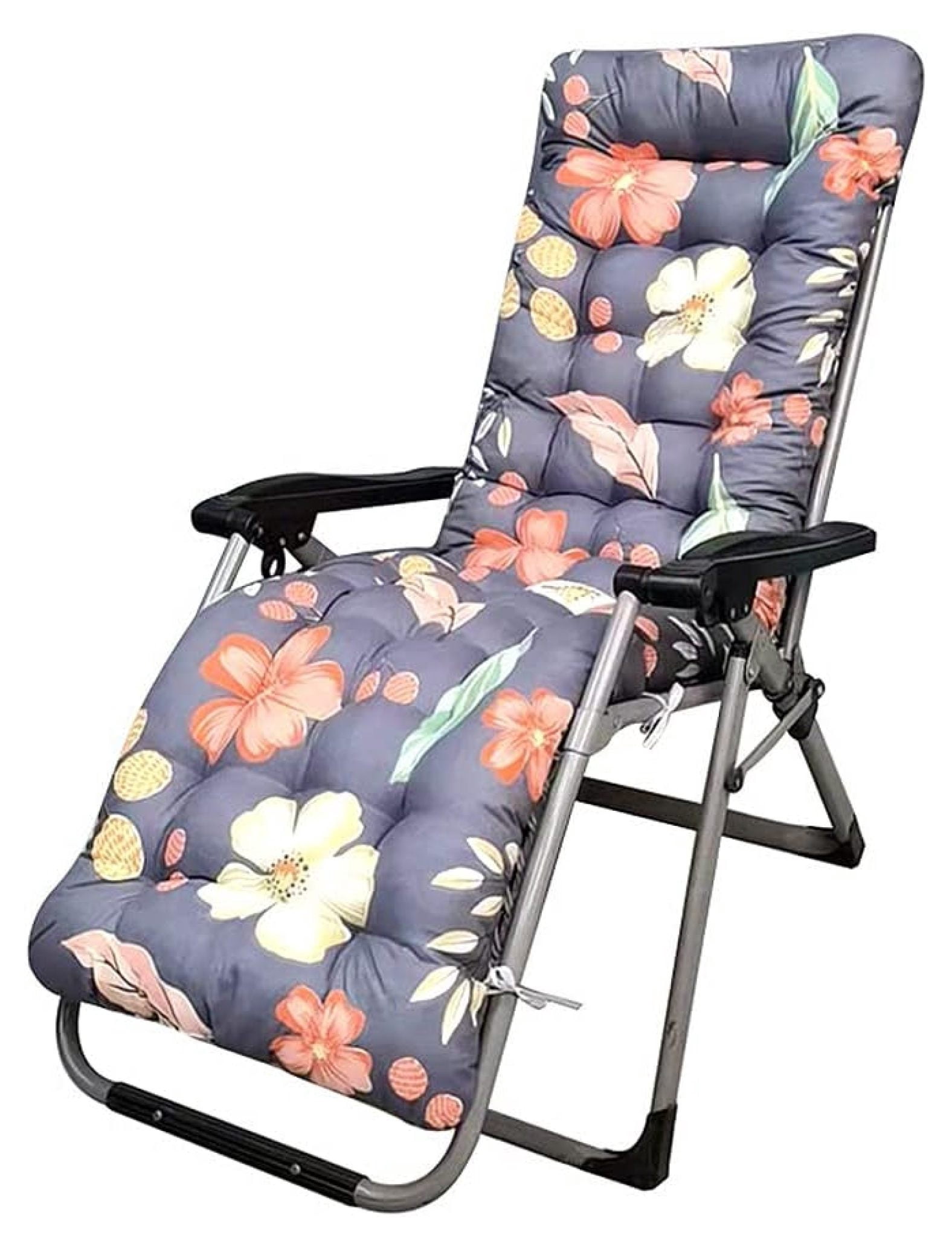 Lorelia 67 Inch Patio Chaise Lounger Cushion with Ties and Top Cover ...