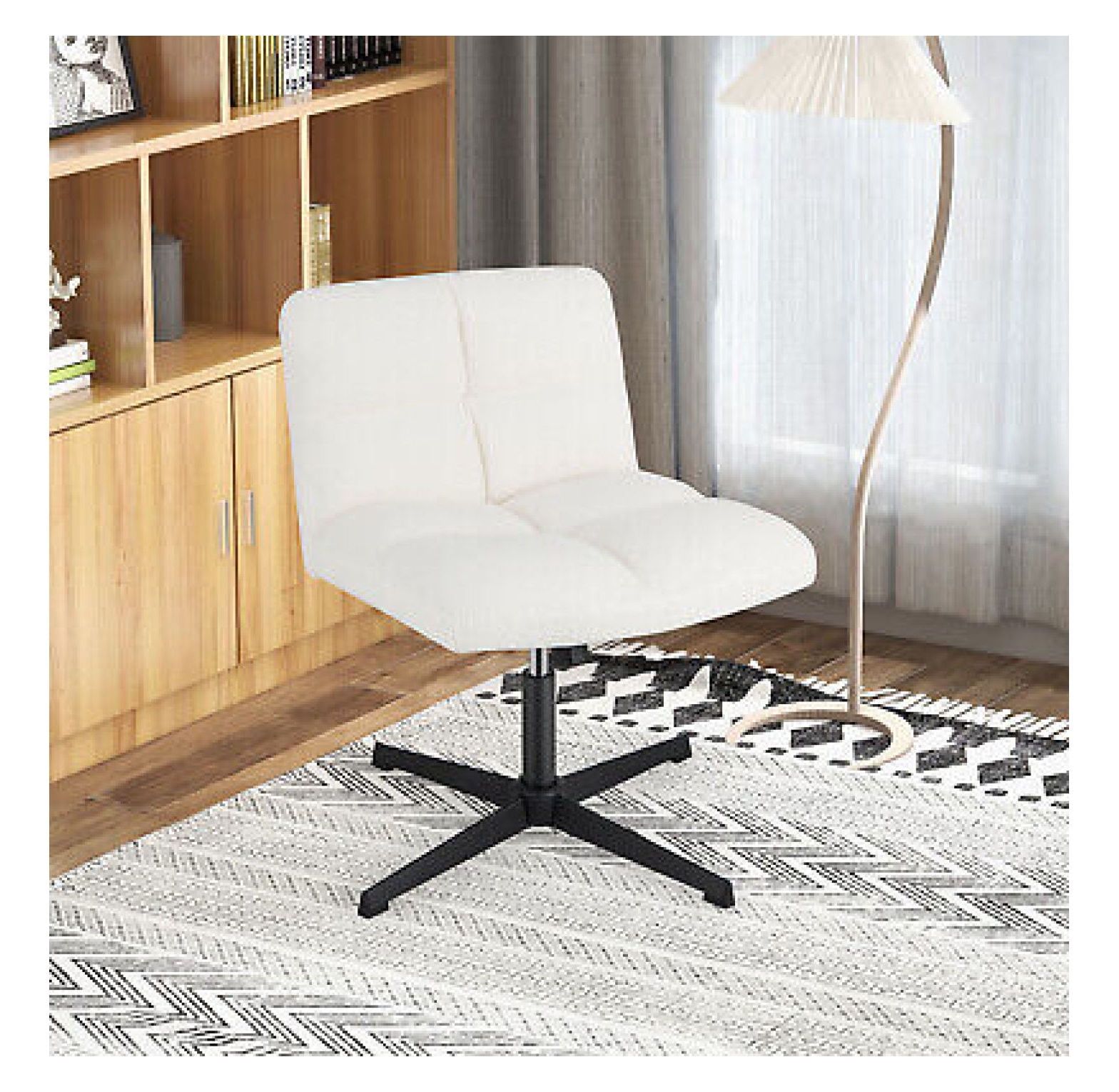 Lorelia Armless Office Desk Chair Cross Legged Office Chair w ...
