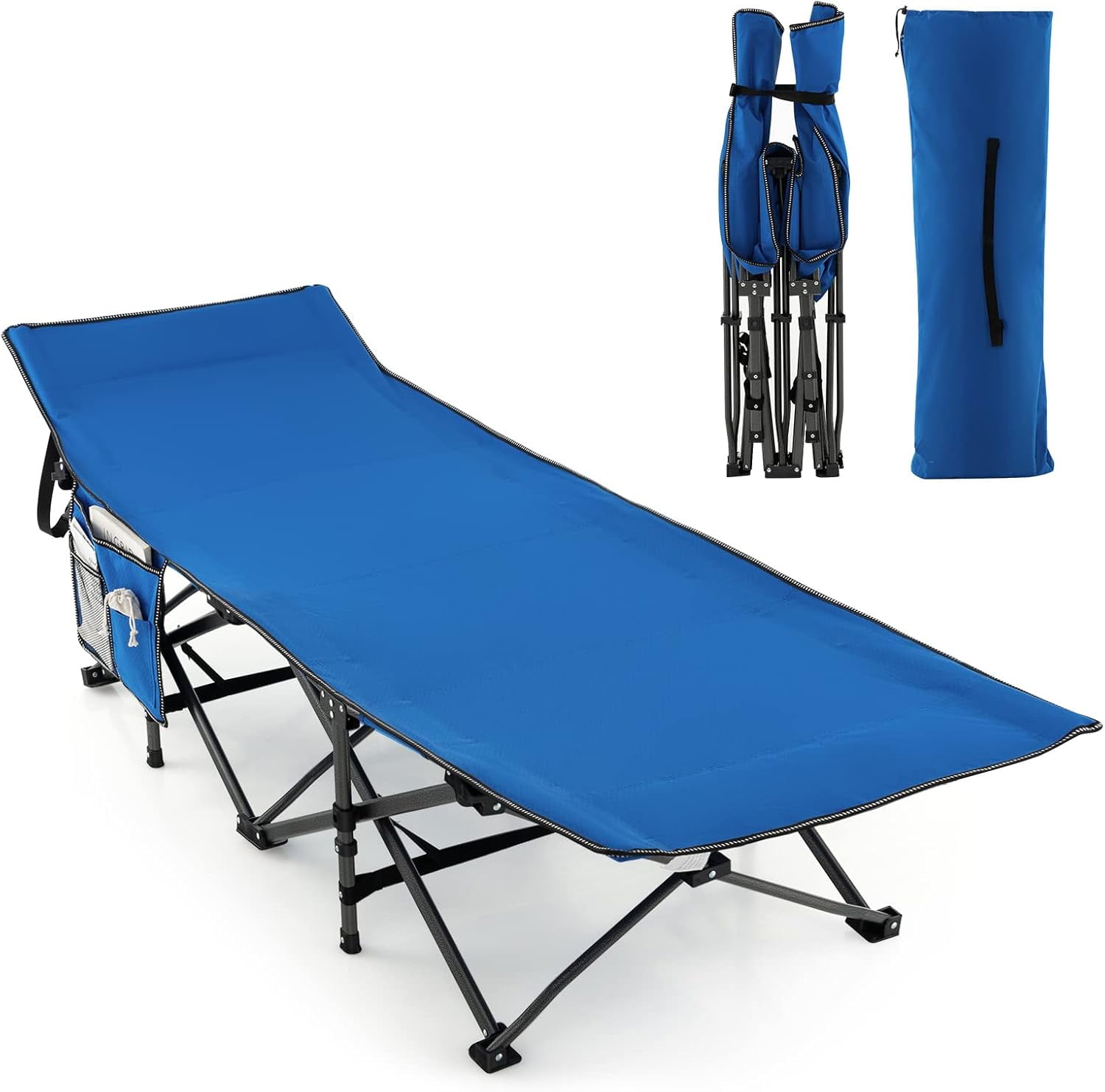 Lorelia Foldable Camping Cot, Portable Sleeping Cot with Carrying Bag ...