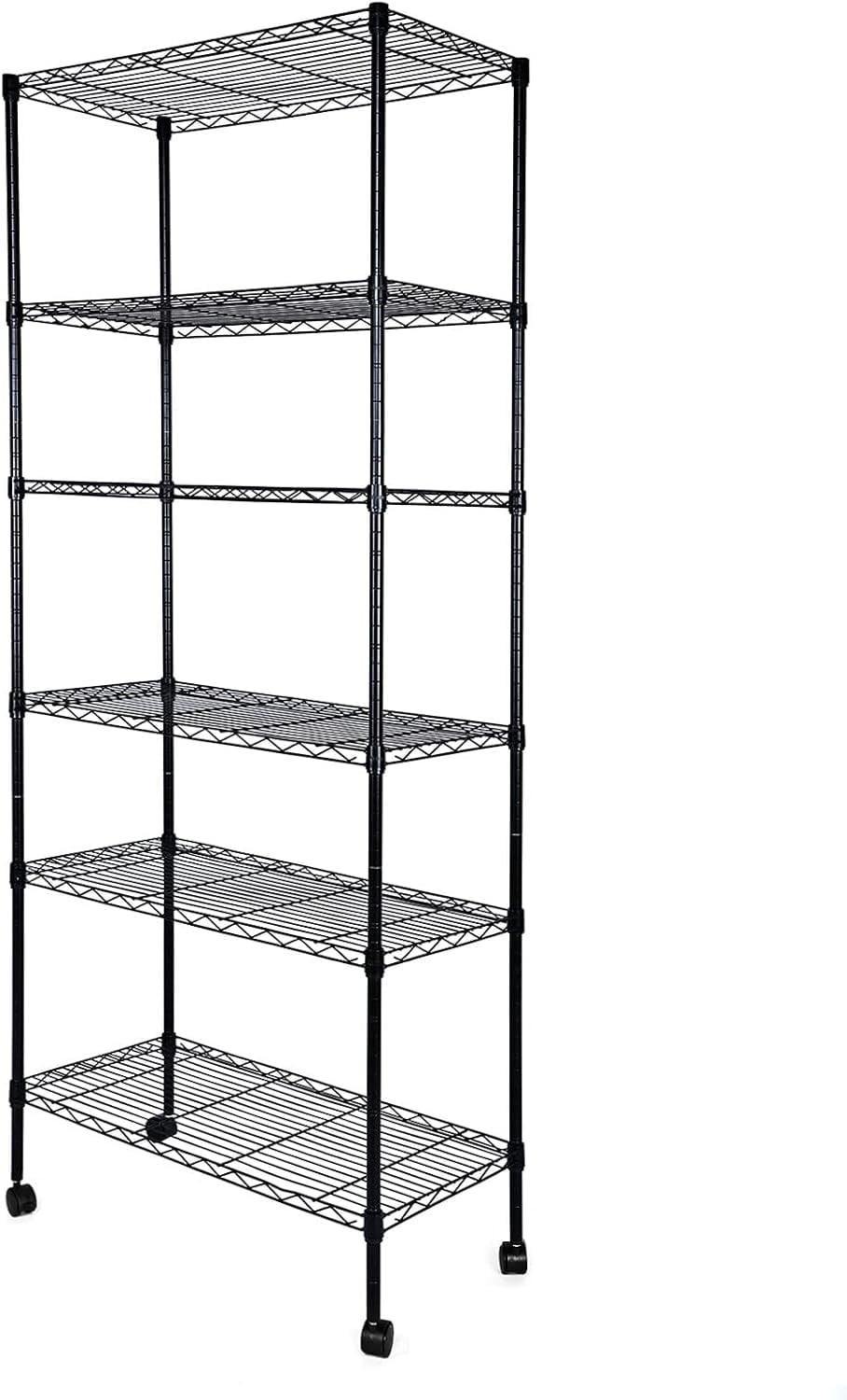 Lorelia Heavy Duty 6-Tier Shelving Units Adjustable, Wire Shelf with ...