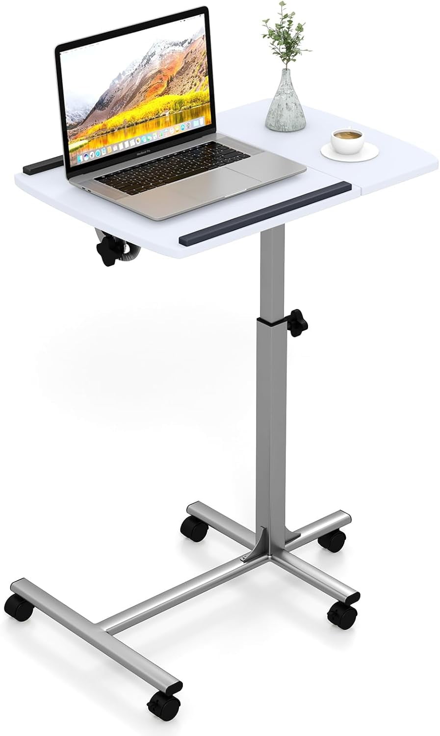 Lorelia Mobile Overbed Table Couch Table, Rolling Angle & Height ...