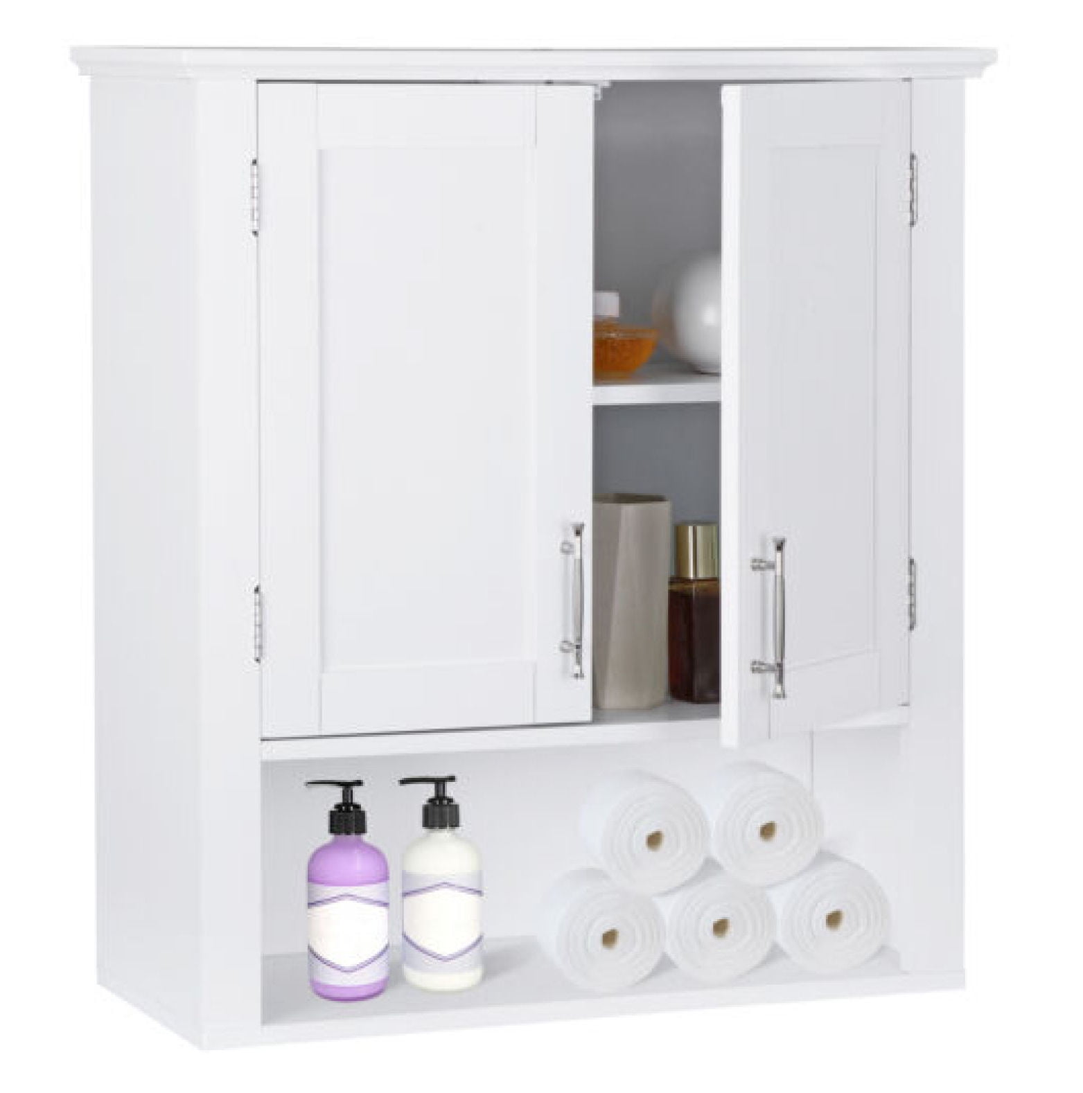 Lorelia Wall Cabinets Storage Cabinets w/ Doors and Shelf Over The ...