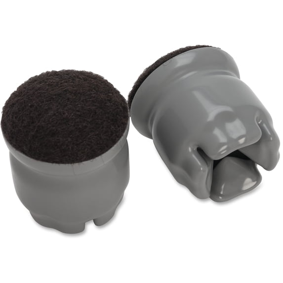 Lorell 1-3/8" Round Leg Slip-on Floor Savers - Gray - Vinyl - 100/box ...