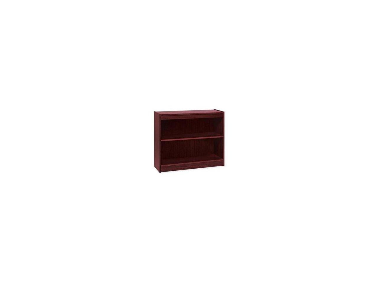 Lorell 2 Shelf Panel Bookcase 36"Wx12"Dx30"H Mahogany 60070 - Walmart.com