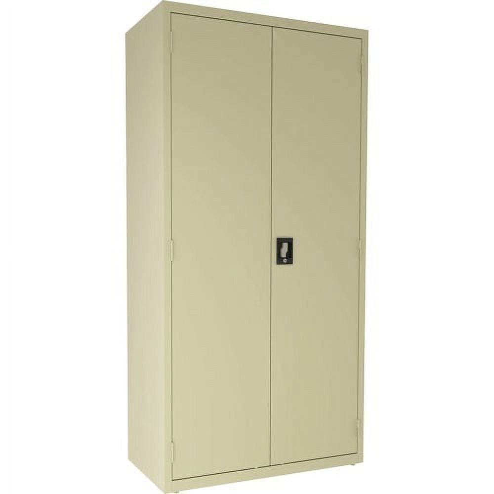 Lorell Lockable Metal Janitorial Cabinet - 4 Heavy Duty Adjustable ...