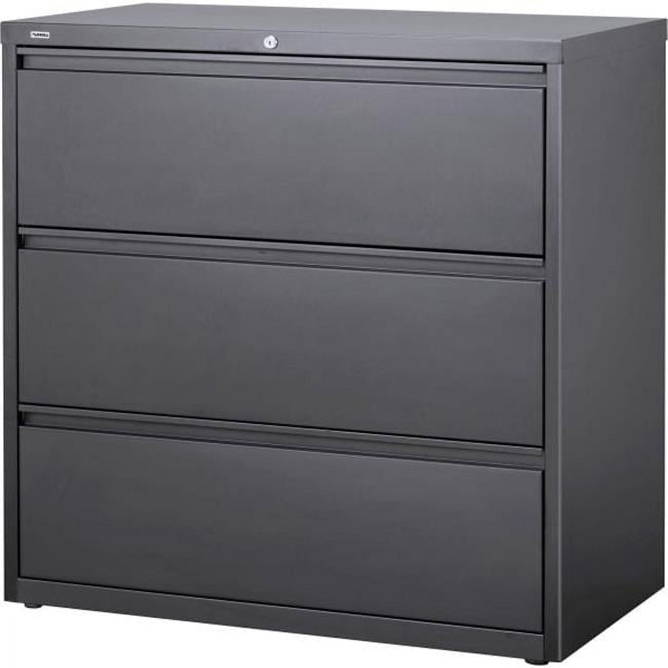 Lorell 42 in. Hanging File 3 Drawer Lateral File Cabinet, Charcoal ...
