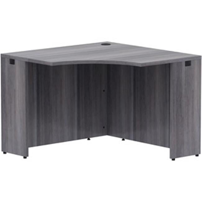 Lorell 42 x 24 x 29.5 in. Corner Weathered Charcoal Laminate Desking ...