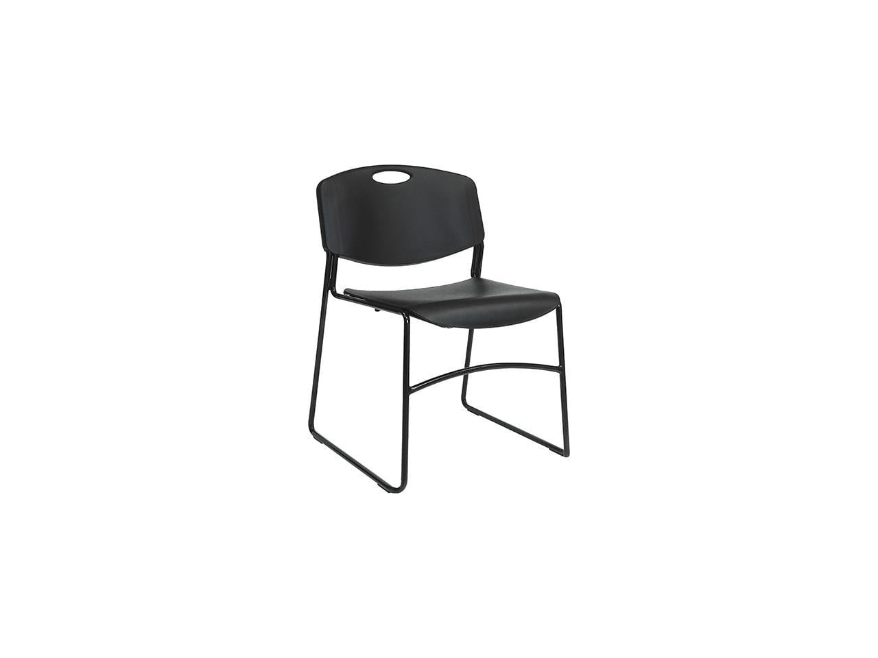 Lorell Commercial Bistro Stack Chairs, Plastic, Steel Frame, Black, 21. ...