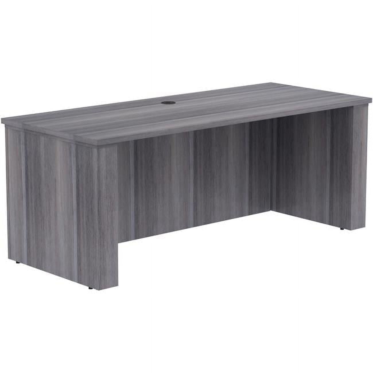 Lorell 72 x 29 x 49 in. Essentials Sit to Stand Desk Shell, Walnut ...