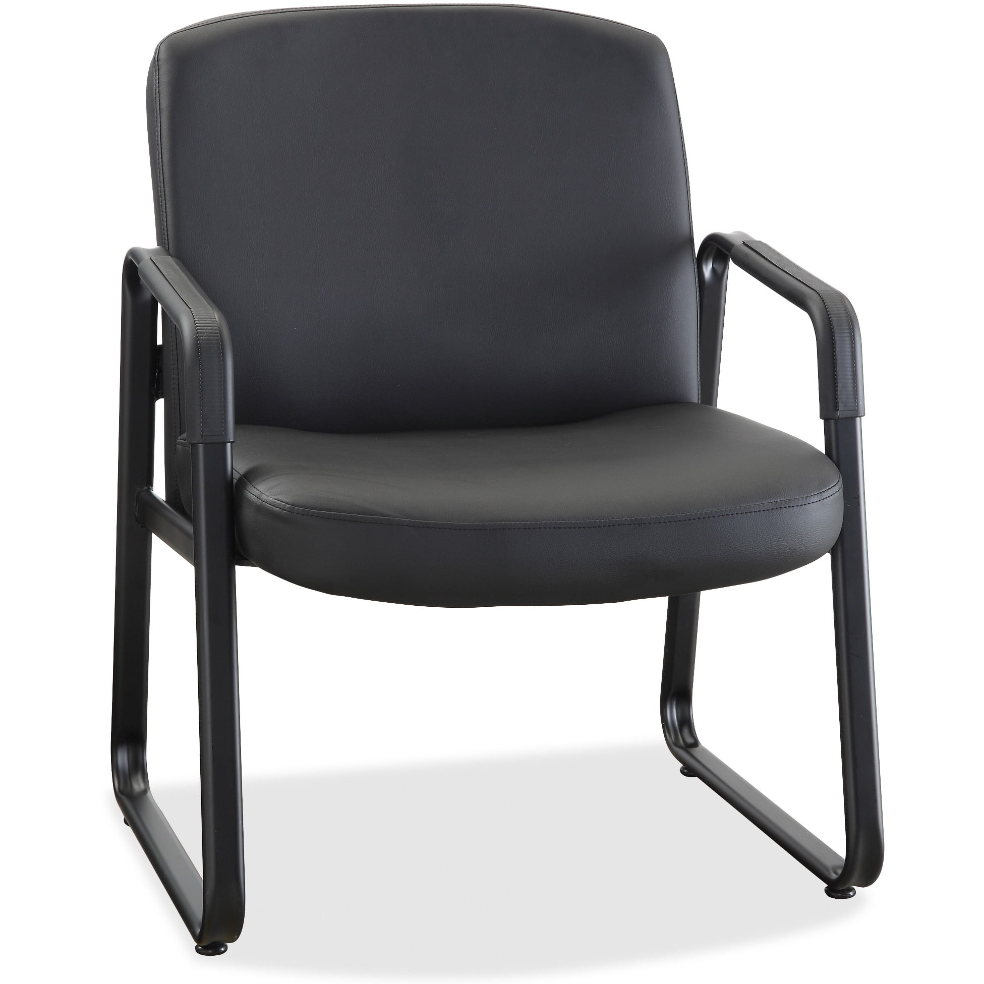Lorell Big & Tall Guest Chair, High Weight Capacity, Metal Sled Base ...