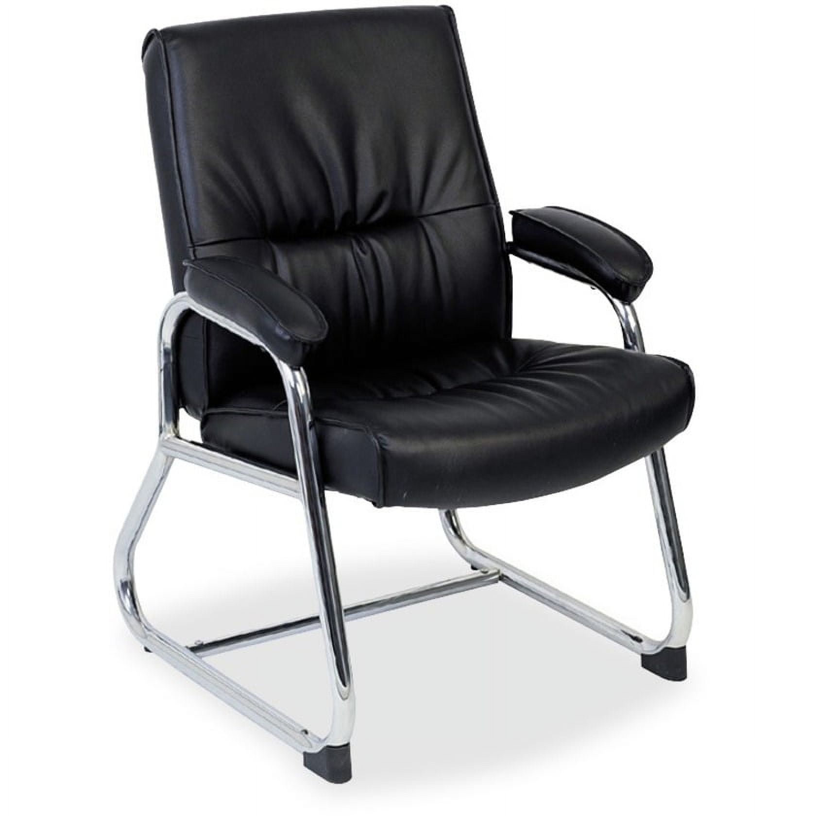 Lorell Bridgemill Leather Guest Reception Waiting Room Chair - Walmart.com