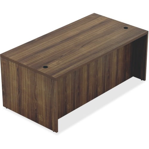 Lorell Chateau Series Walnut Laminate Desking 70.9" x 35.4" x 30"Desk ...