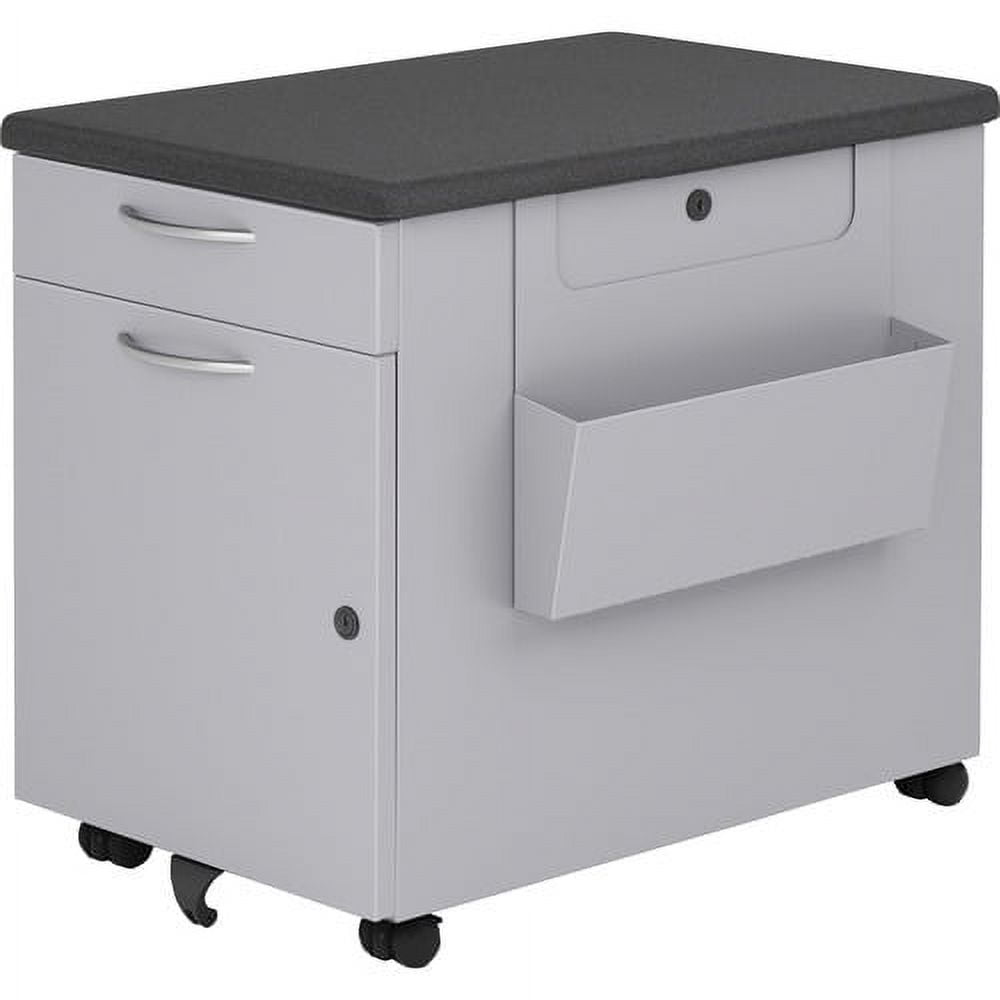 Lorell, Chester Cabinet, 1 Each, Satin Nickel - Pull,Metallic Silver ...
