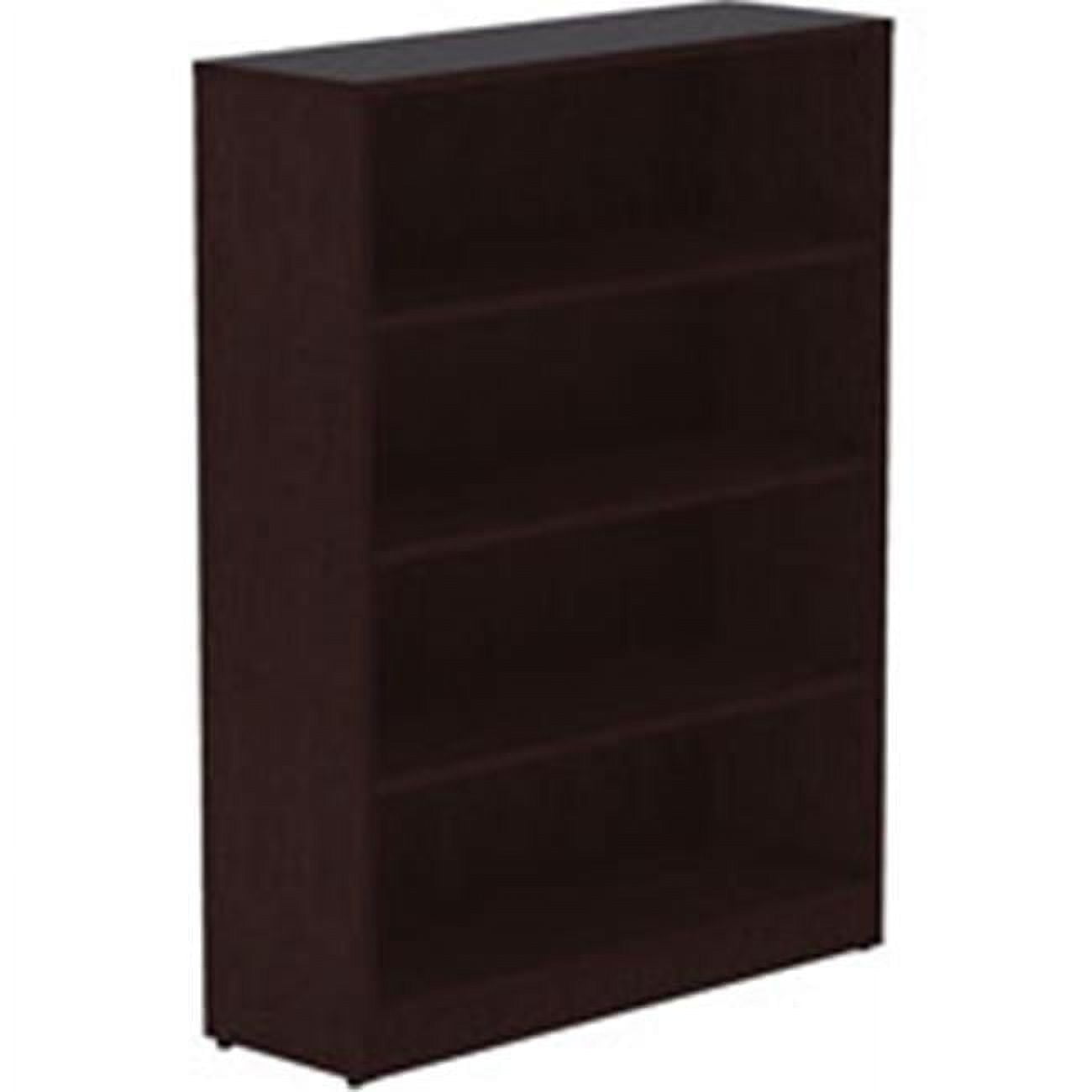 Lorell Essentials Espresso Laminate 4 Shelf Bookcase, Espresso ...