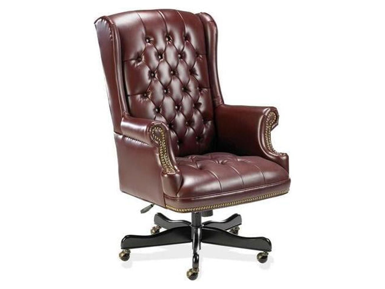 Lorell Exec High-Back Chair Vinyl 30"x32"x44"-46" Burgundy 60603 ...