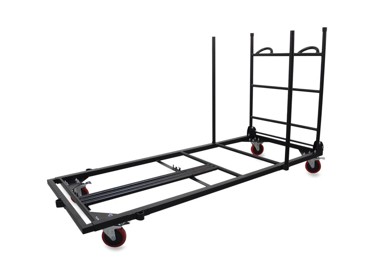 Lorell Folding Table Cart 30"x45-7/25"x75-43/50" Charcoal 65956 ...