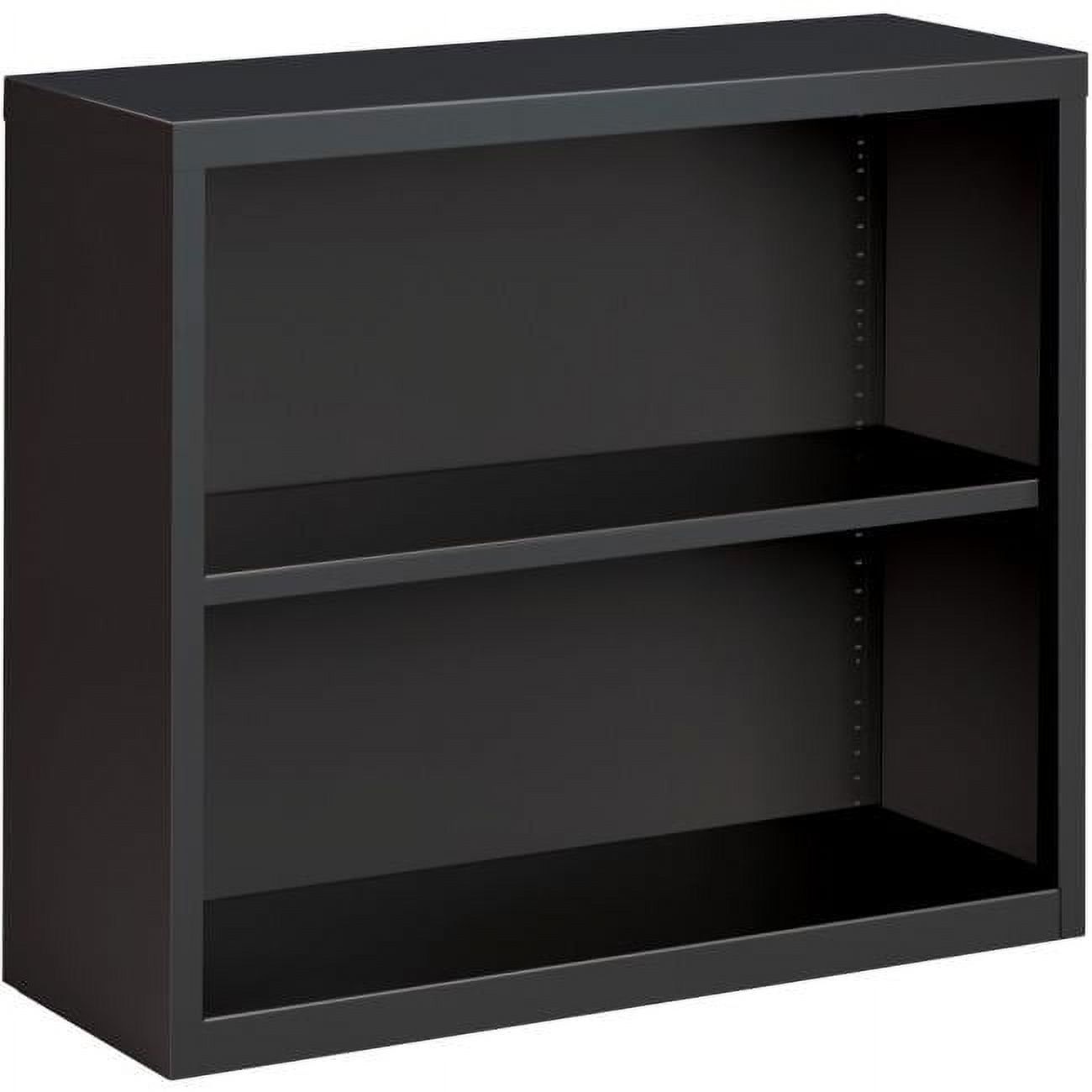 Lorell Fortress Series Wood Veneer 2 Shelves Bookcase - Charcoal ...