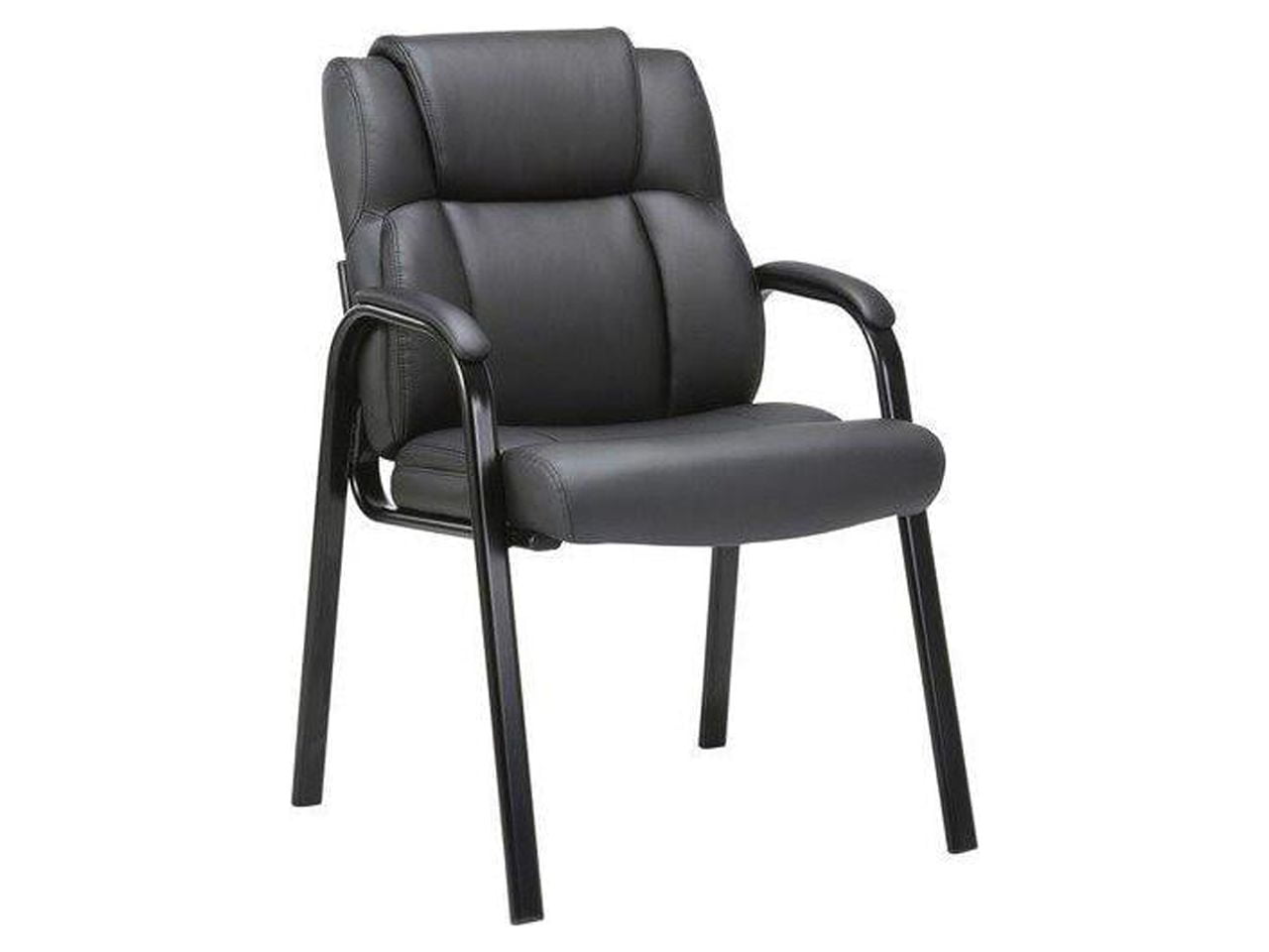 Lorell, Bonded Leather High-back Guest Chair, 1 Each - Walmart.com