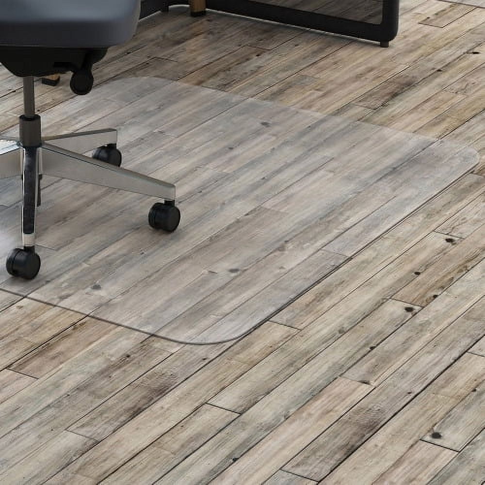 Lorell Hard Floor Rectangler Polycarbonate Chairmat Hard Floor, Vinyl ...