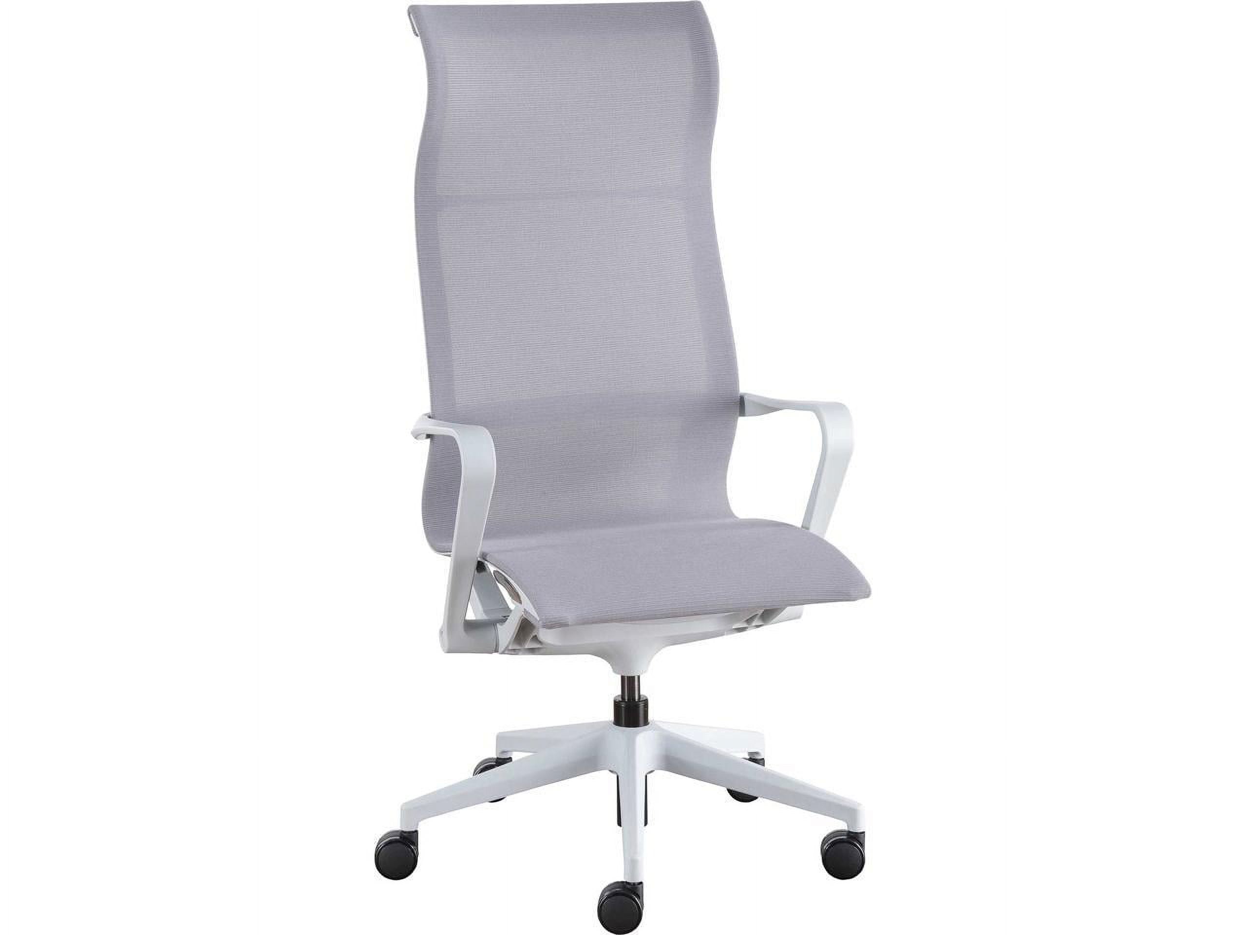 Lorell High-back Chair, Mesh, 26"x26-1/4"x46-1/2"-49-3/4" , Gray ...