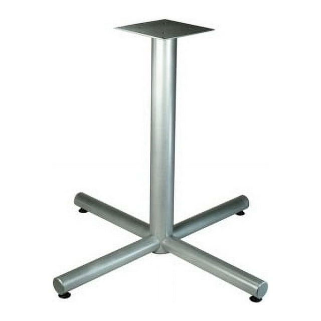 Lorell Hospitality Collection X-Leg Table Base Metallic Silver X-shaped ...