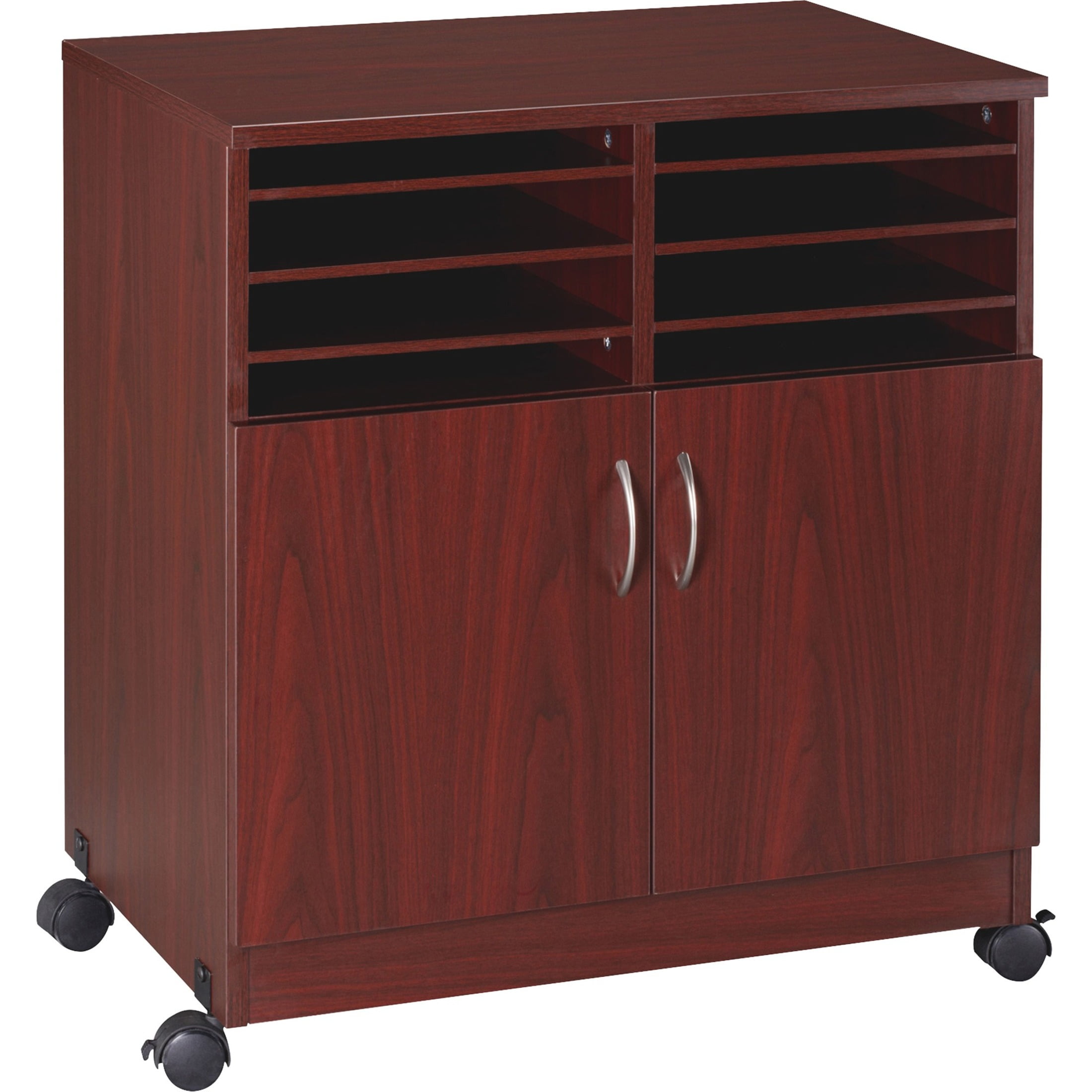 Lorell, LLR60266, 2-Door Mobile Machine Stand with Sorter, 1 Each ...