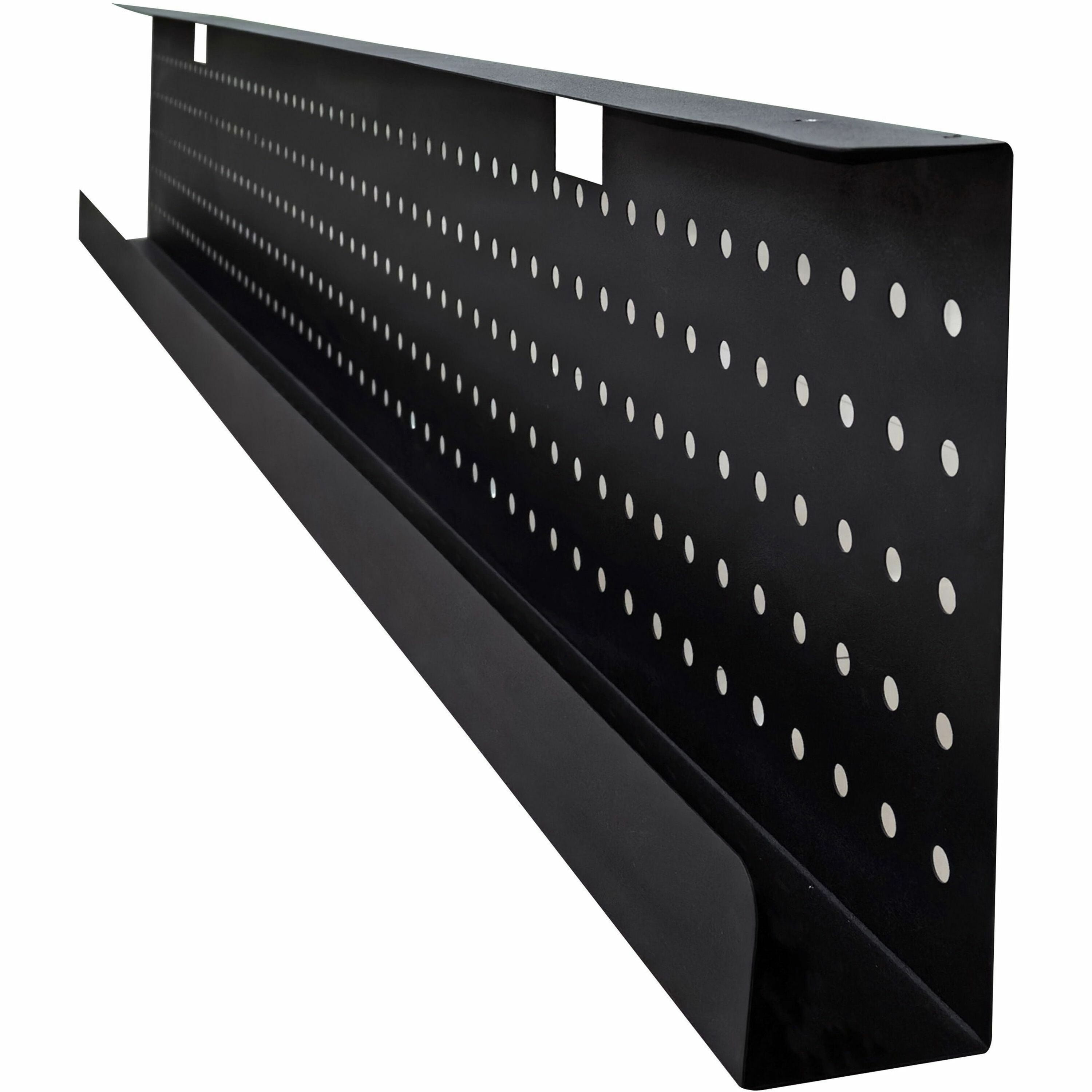 Lorell LLR60813 Metal Modesty Panel for 60 in. Tabletop, Black ...
