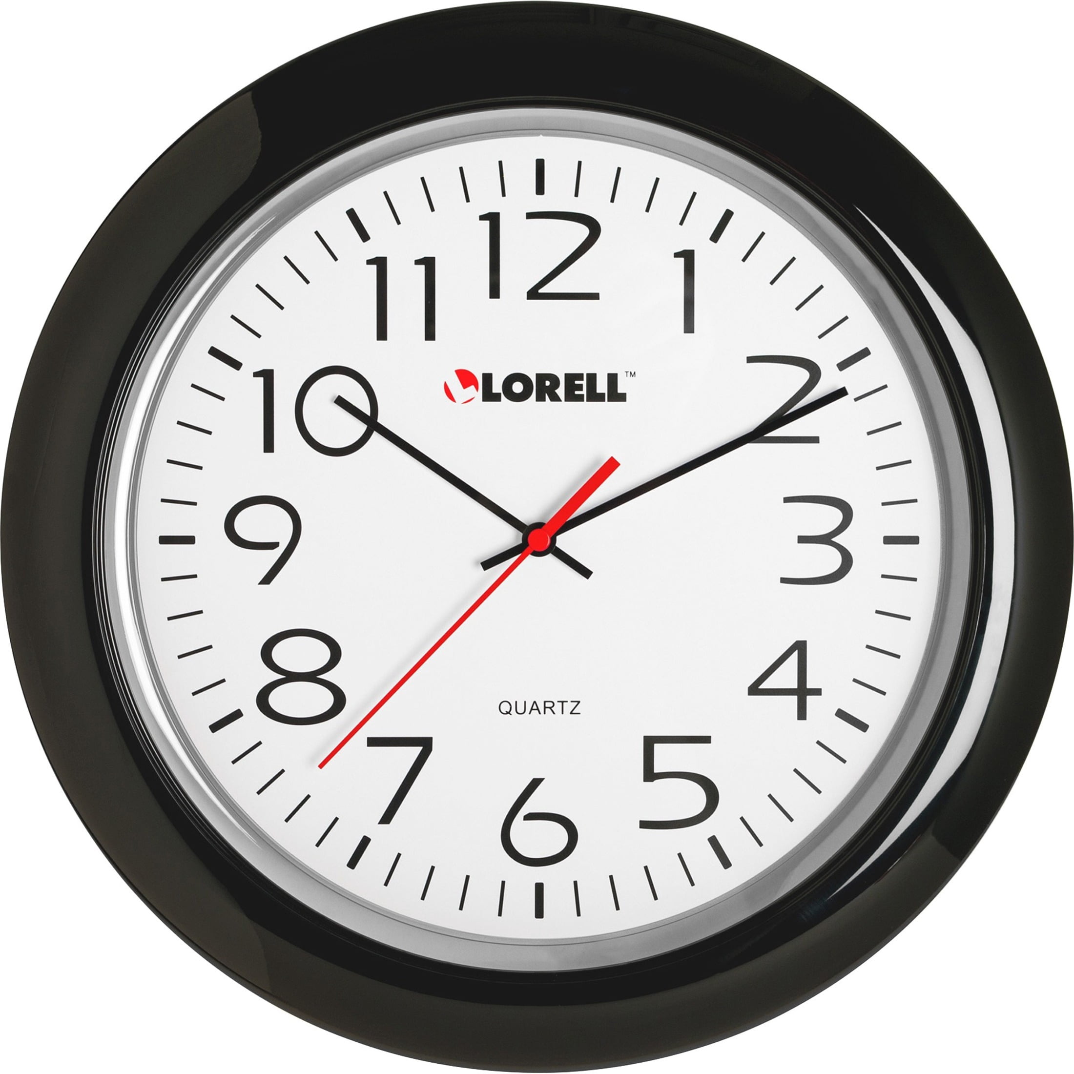 Lorell, LLR60989, 13-1/4" Round Quartz Wall Clock, 1 - Walmart.com