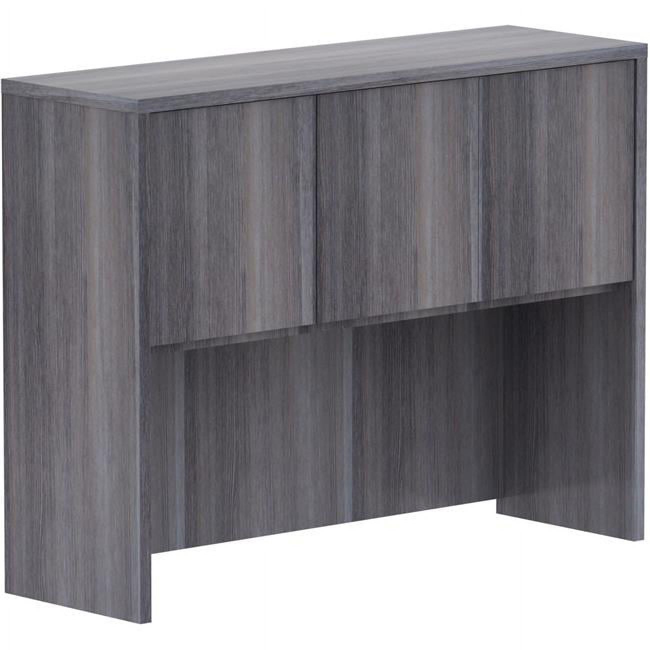 Lorell LLR69621 48 in. Hutch Weathered Charcoal Laminate Desking ...