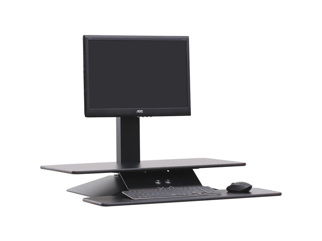 Lorell Sit-to-Stand Electric Desk Riser, Adjustable Height, Black ...