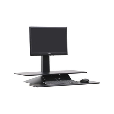 Lorell Adjustable Height Standing Computer Desk Riser, Electric, Black ...