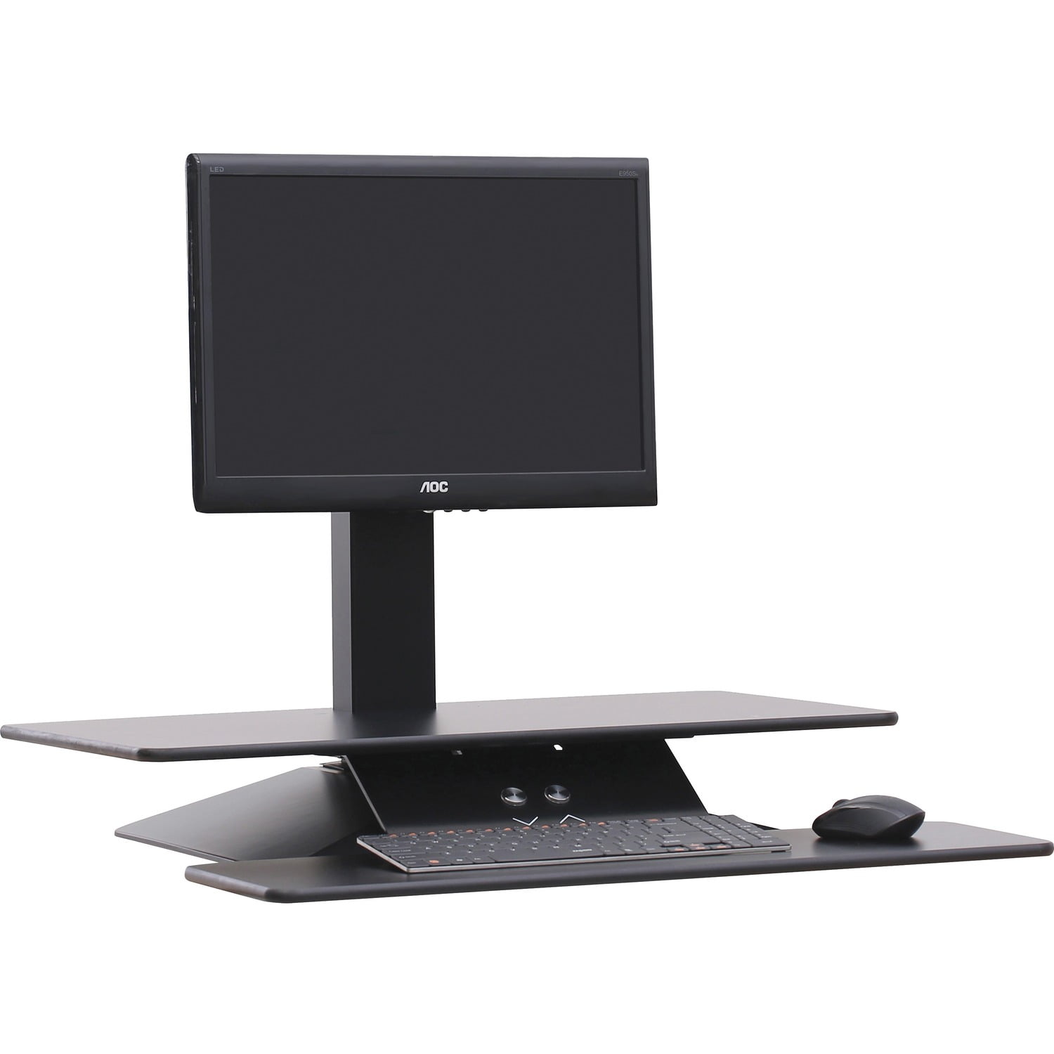 Lorell, LLR99548, Sit-to-Stand Electric Desk Riser, 1 Each, Black ...